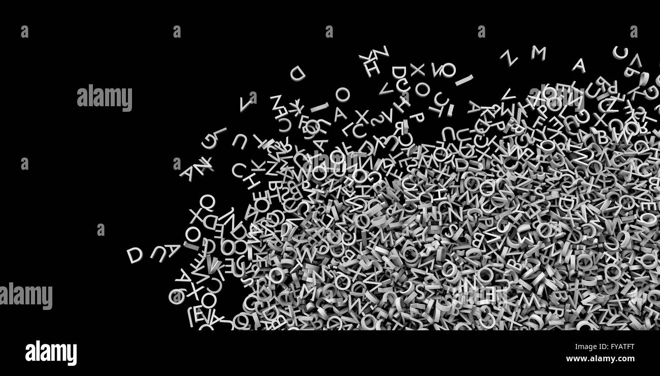 Infinite letters background, 3d illustration Stock Photo - Alamy