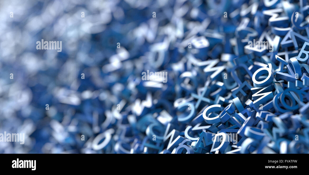 Infinite letters background, 3d illustration Stock Photo - Alamy