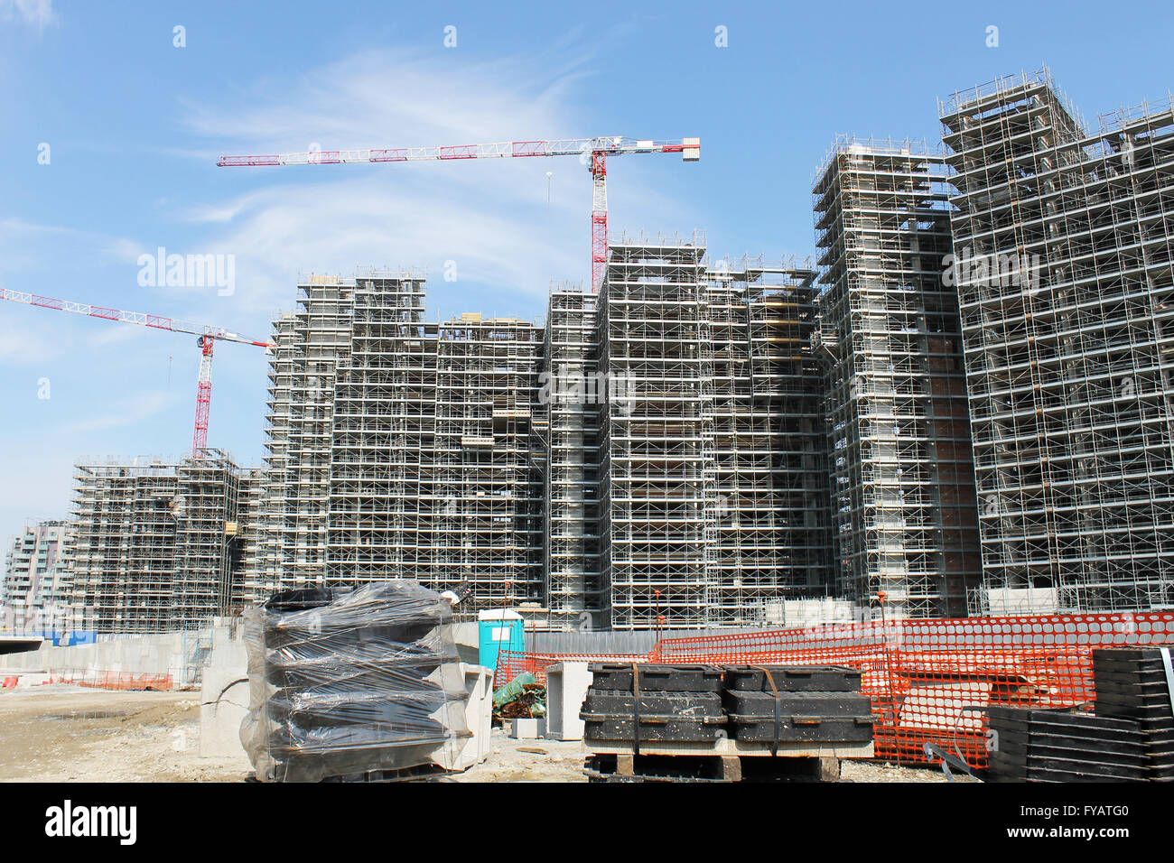 Construction site in the city, home and urban development Stock Photo ...