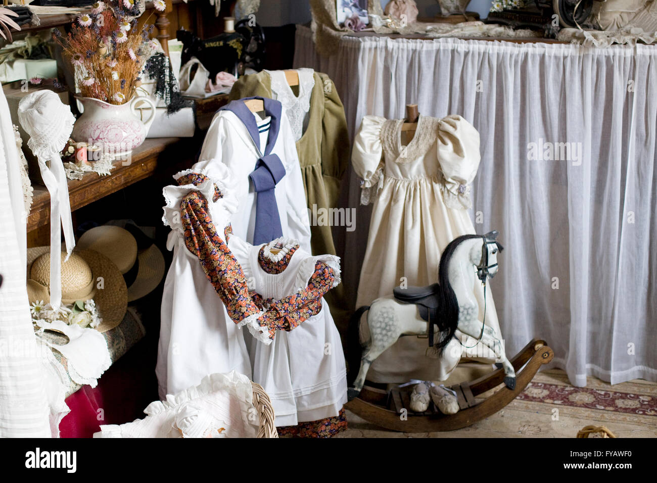 Drapers shop at Blists Hill, Victorian Village, Ironbridge Stock Photo ...