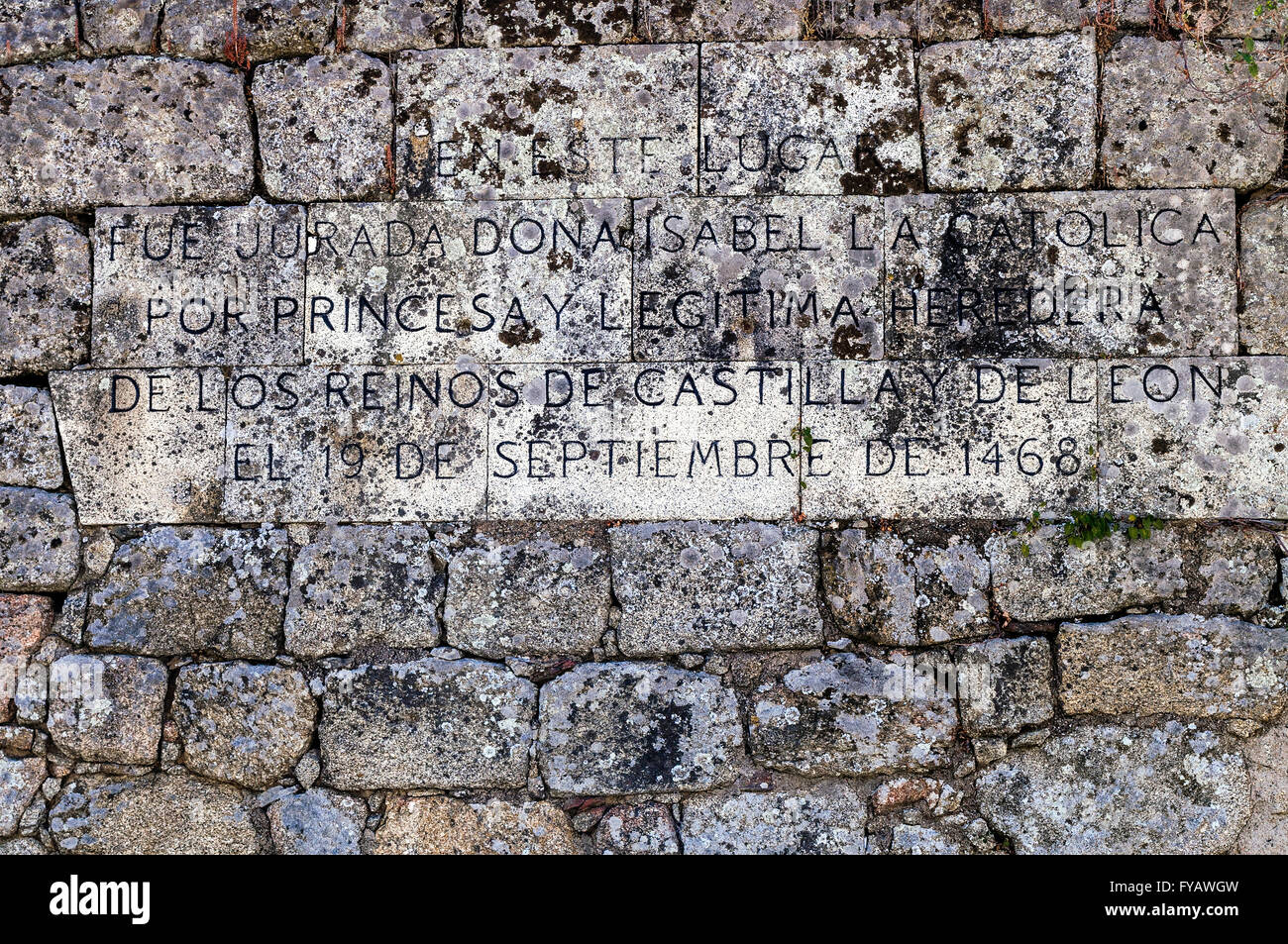 Here was sworn Dona Isabel la Catolica by Princess and legitimate heir ...