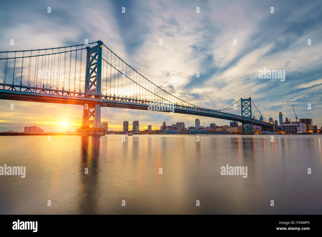 Ben Franklin Bridge in Philadelphia Stock Photo - Alamy