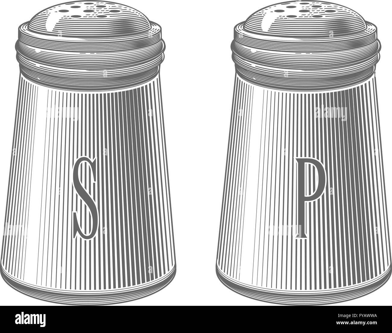 Salt pepper shakers on kitchen Stock Vector Images - Alamy