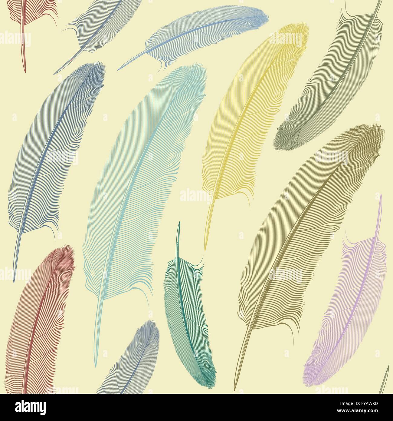 Feather color background Stock Vector Images - Alamy