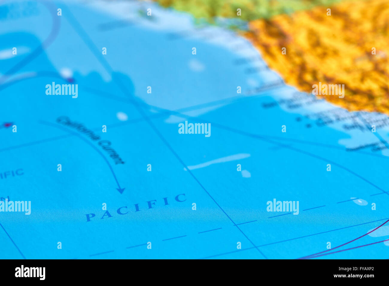Pacific ocean map hi-res stock photography and images - Alamy