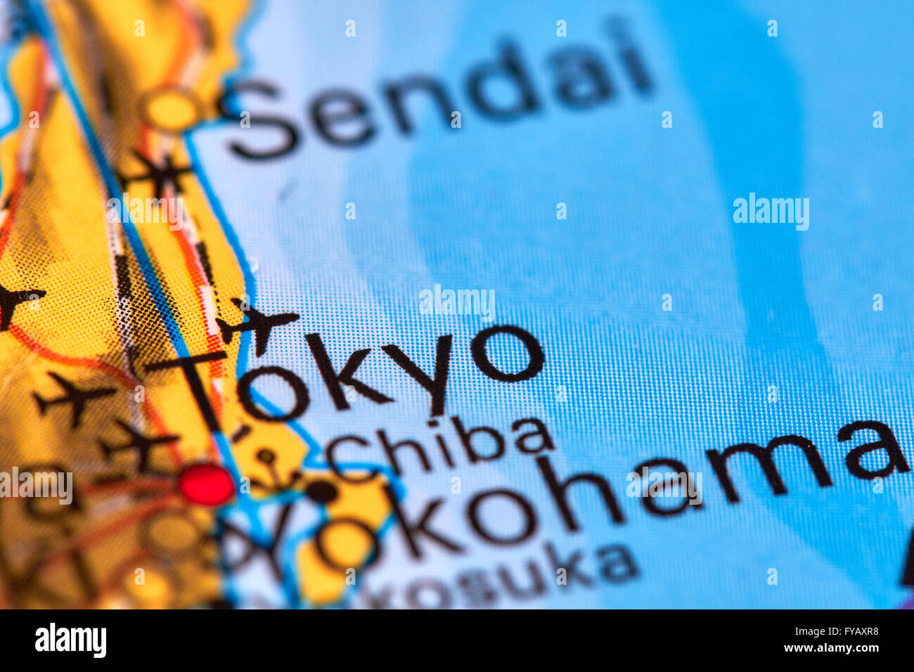 Tokyo, Capital City of Japan on the World Map Stock Photo - Alamy