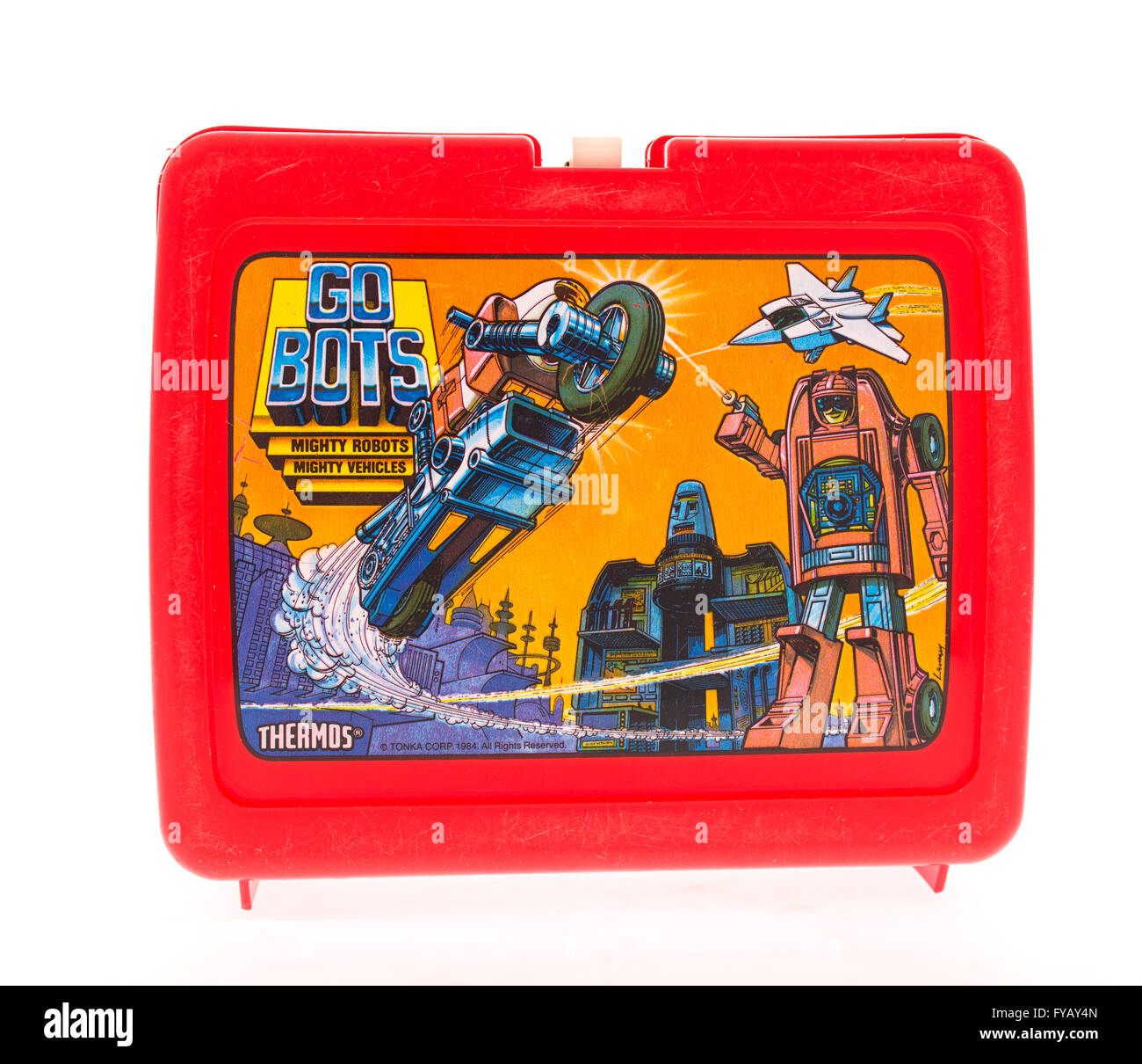 Winneconne, WI - 20 April 2015: Plastic lunch box from the 1980's ...