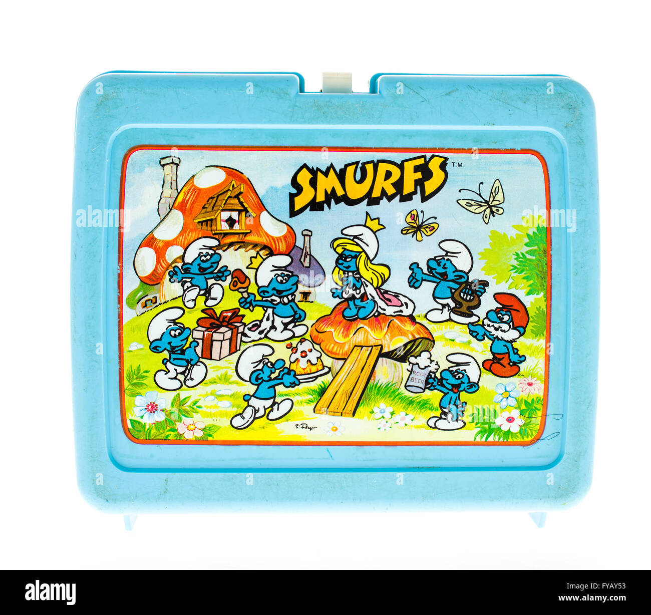 Winneconne, WI - 20 April 2015: Plastic lunch box from the 1980's ...