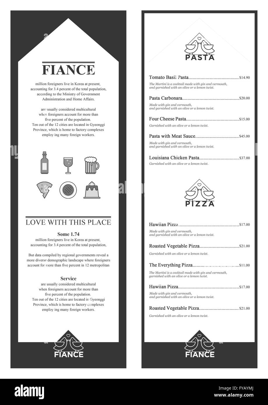 Menu catalogue hi-res stock photography and images - Alamy