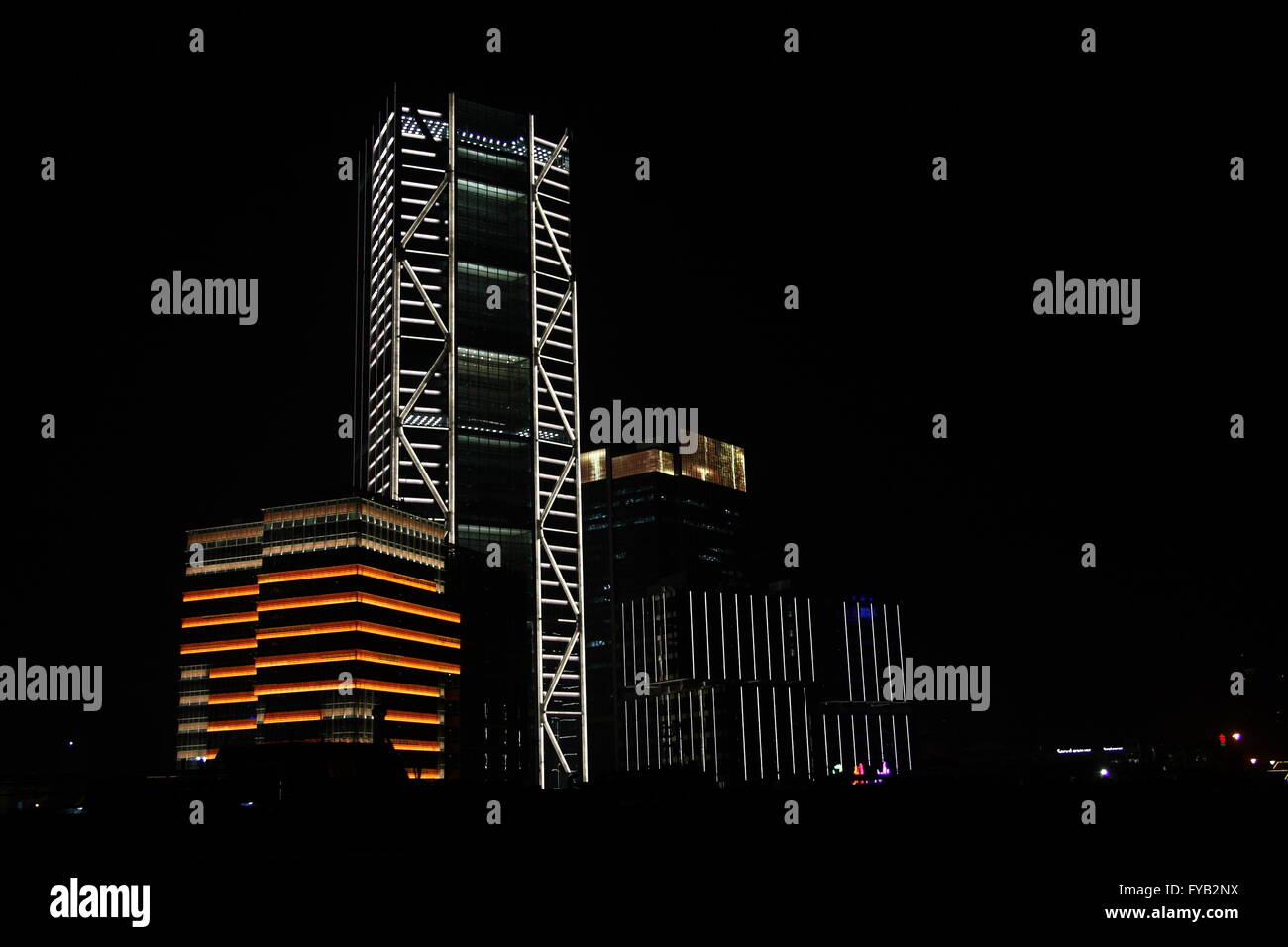 A photography showing Shanghai's beautiful night view Stock Photo - Alamy