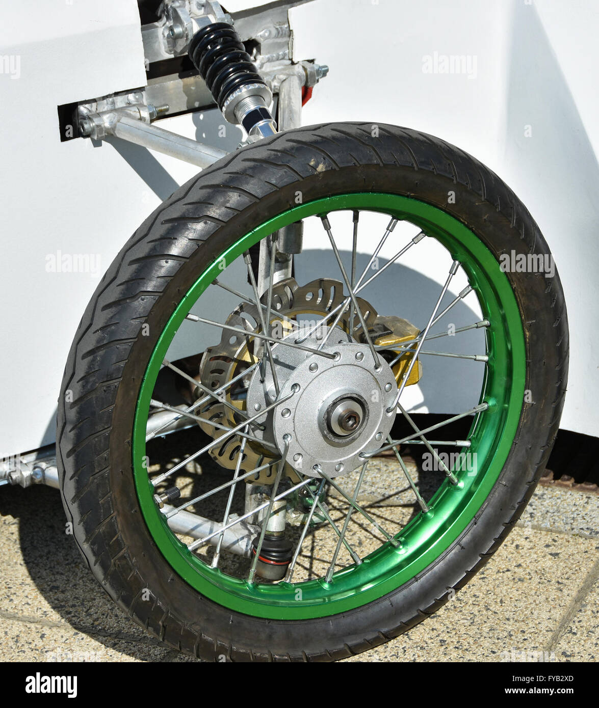 Tire of a sidecar motorcycle vehicle Stock Photo - Alamy