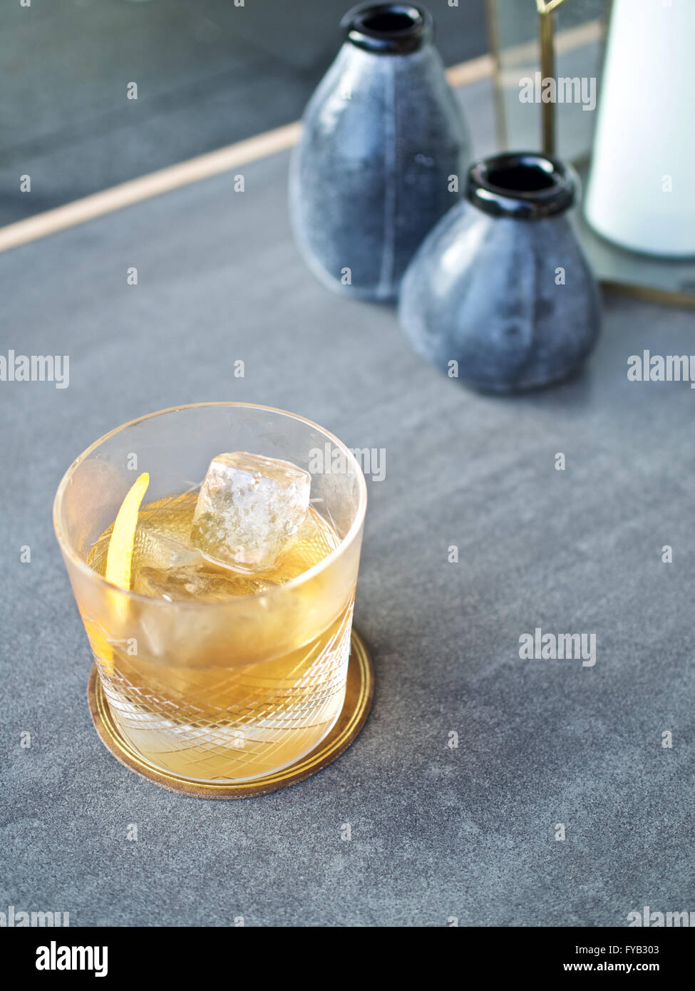 Orange peel garnish hi-res stock photography and images - Alamy