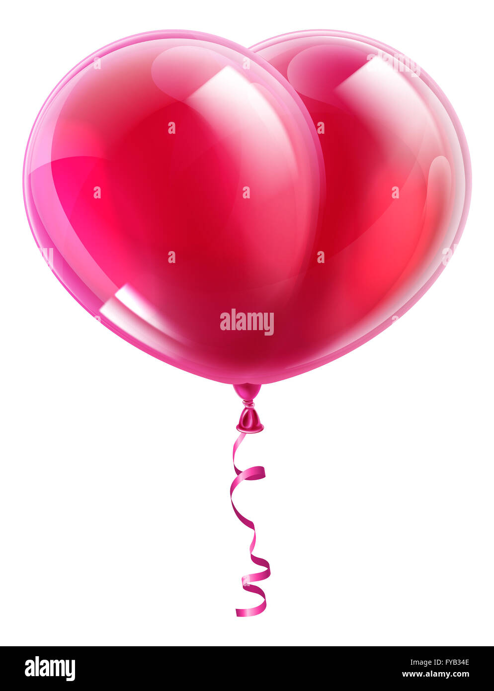 Pink heart balloons happy Cut Out Stock Images & Pictures - Alamy
