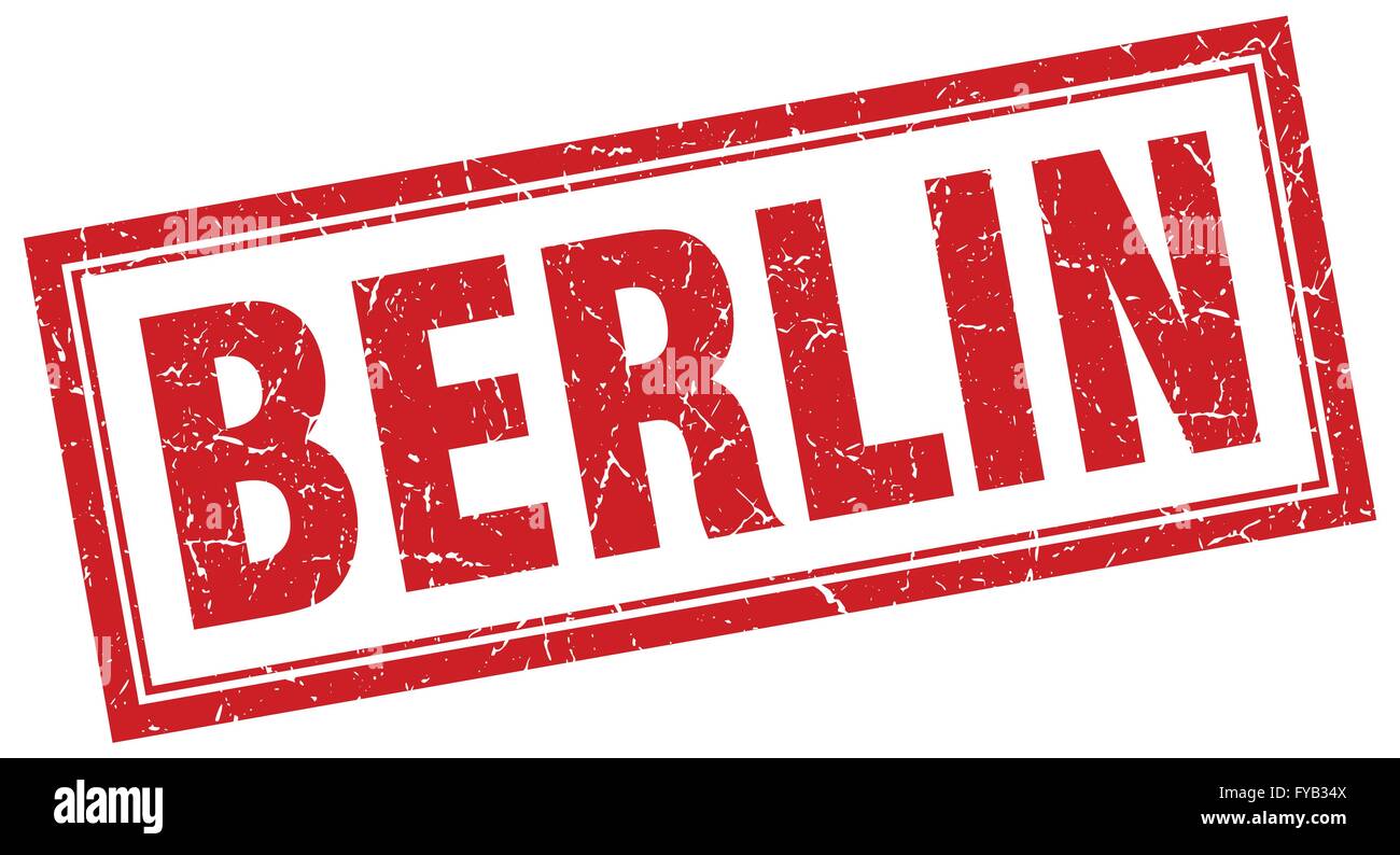 Berlin red square grunge stamp on white Stock Vector Image & Art - Alamy