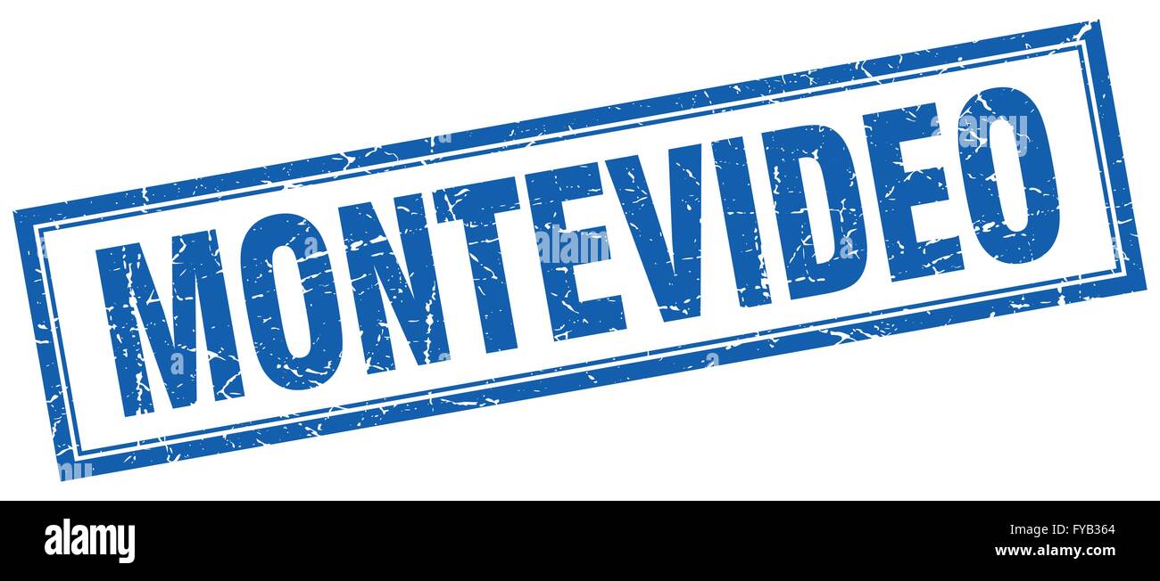 Montevideo blue square grunge stamp on white Stock Vector Image & Art ...