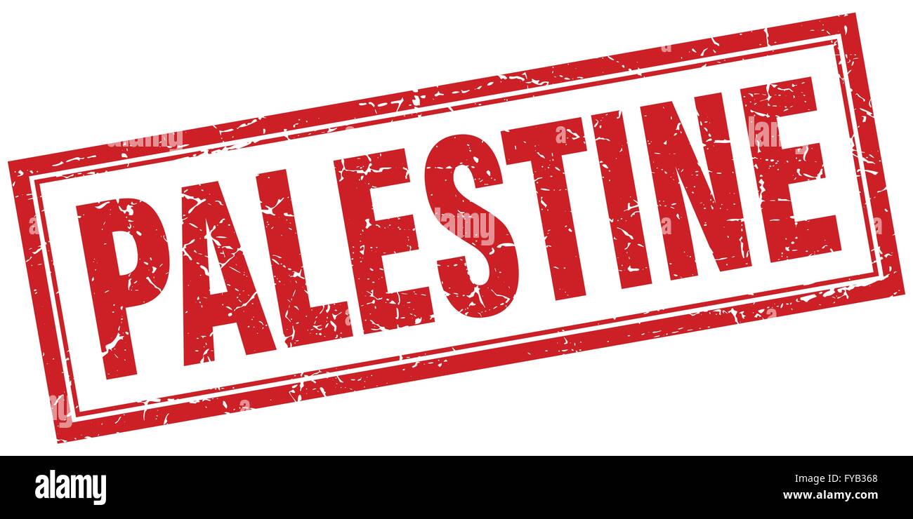 Palestine red square grunge stamp on white Stock Vector Image & Art - Alamy