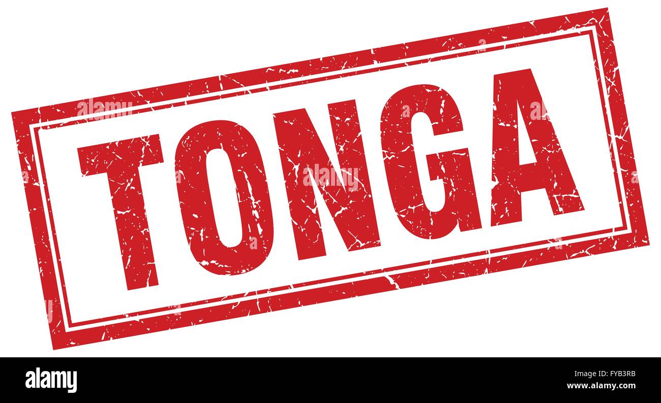 Tonga red square grunge stamp on white Stock Vector Image & Art - Alamy