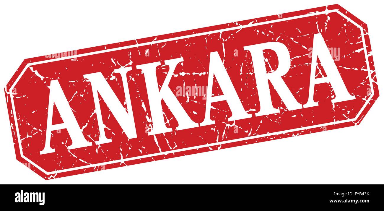 Ankara red square grunge retro style sign Stock Vector Image & Art - Alamy