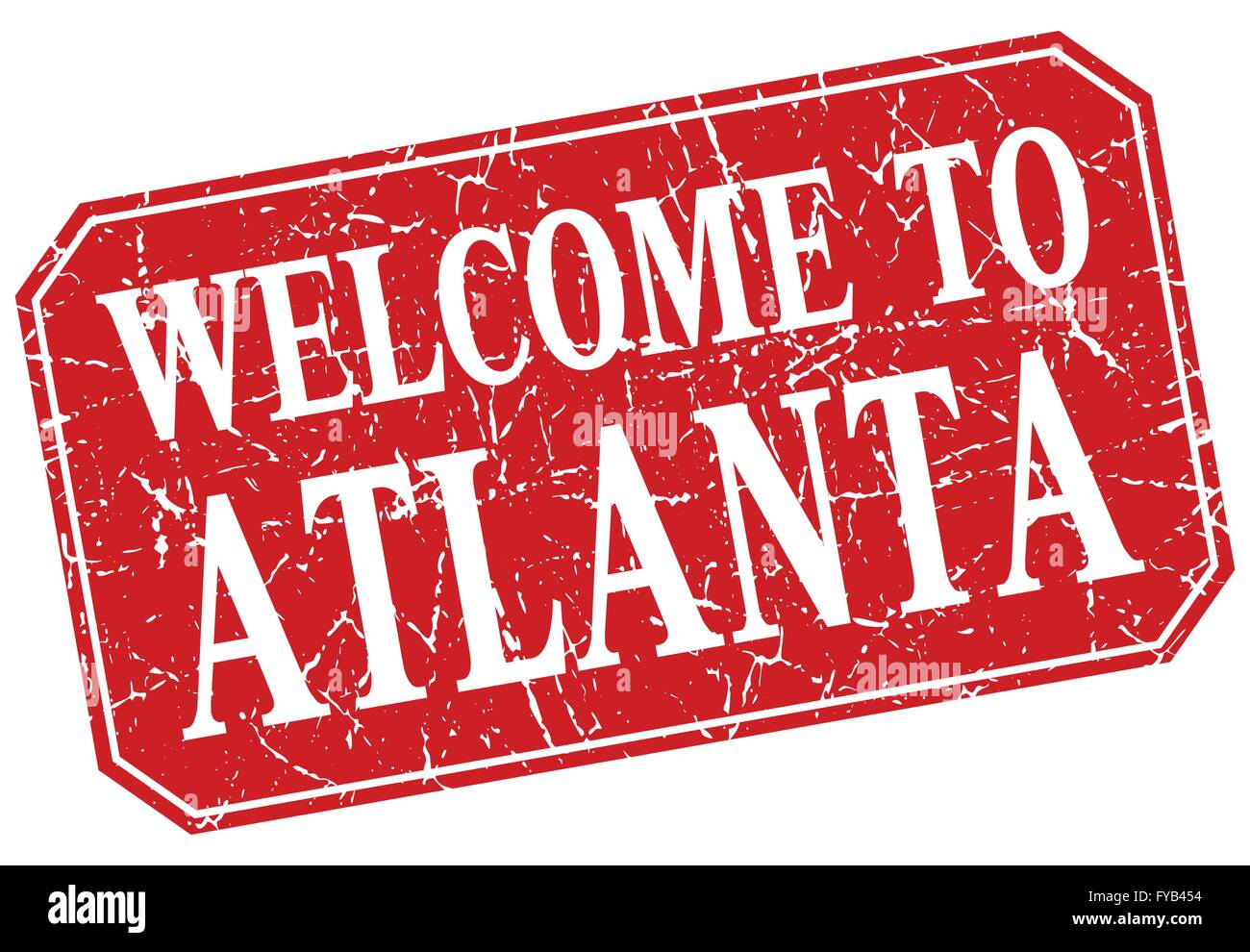 welcome to Atlanta red square grunge stamp Stock Vector Image & Art - Alamy