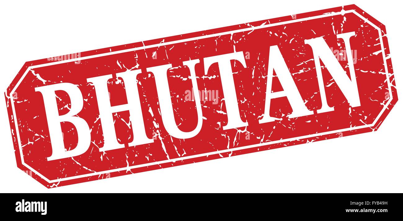 Bhutan red square grunge retro style sign Stock Vector Image & Art - Alamy