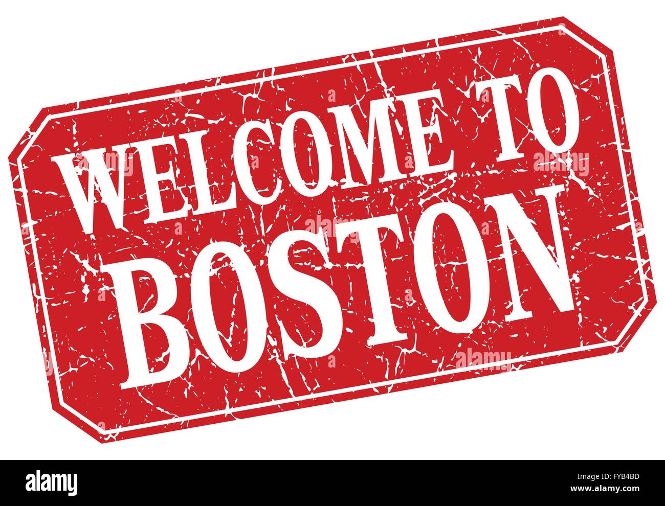 welcome to Boston red square grunge stamp Stock Vector Image & Art - Alamy