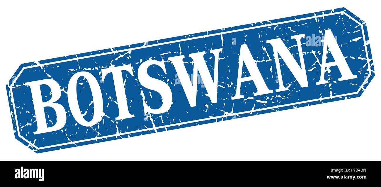 Botswana blue square grunge retro style sign Stock Vector Image & Art ...