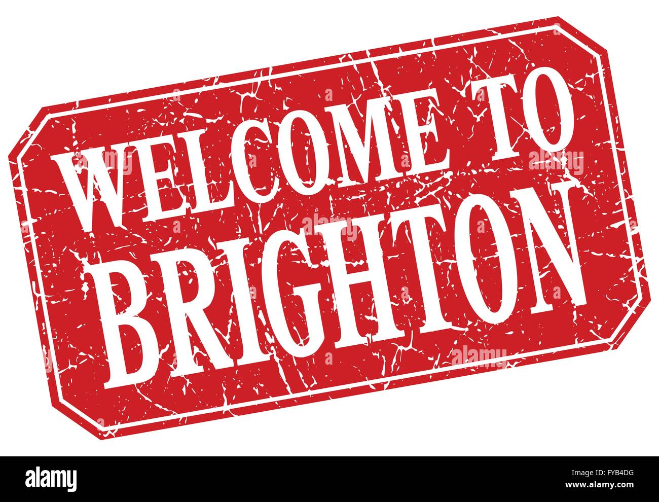welcome to Brighton red square grunge stamp Stock Vector Image & Art ...