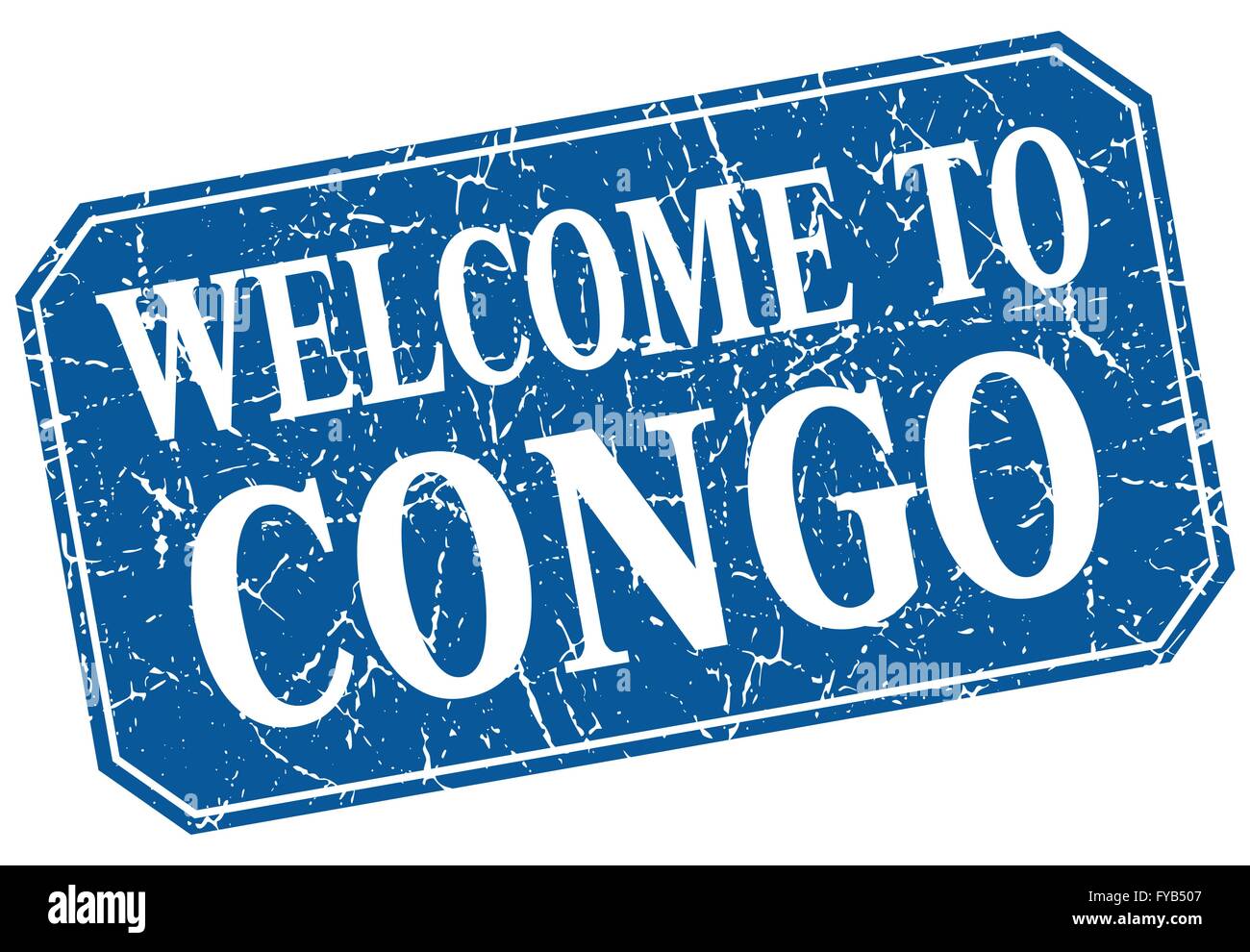 welcome to Congo blue square grunge stamp Stock Vector Image & Art - Alamy