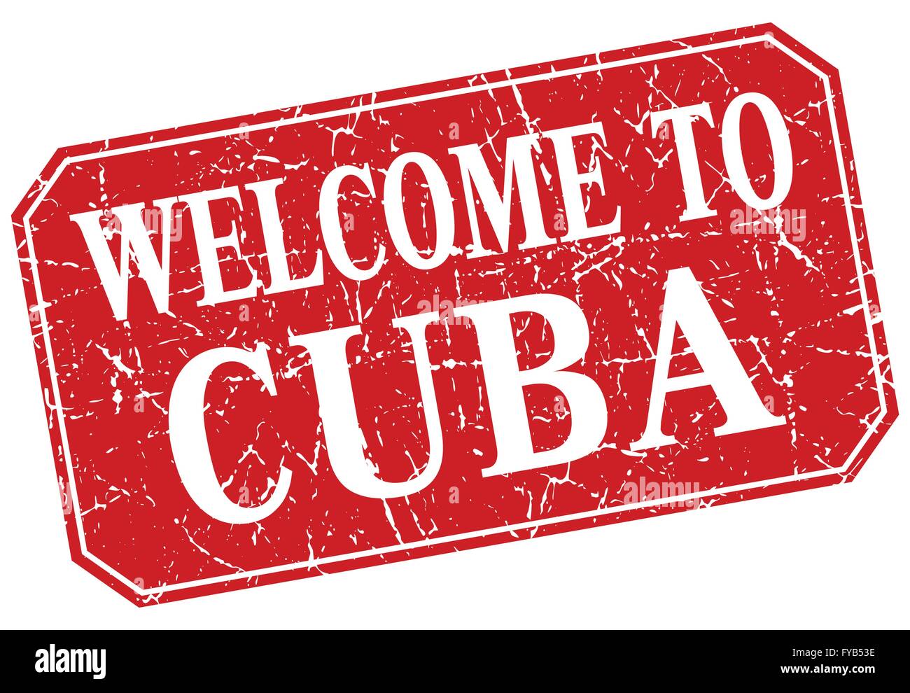 welcome to Cuba red square grunge stamp Stock Vector Image & Art - Alamy