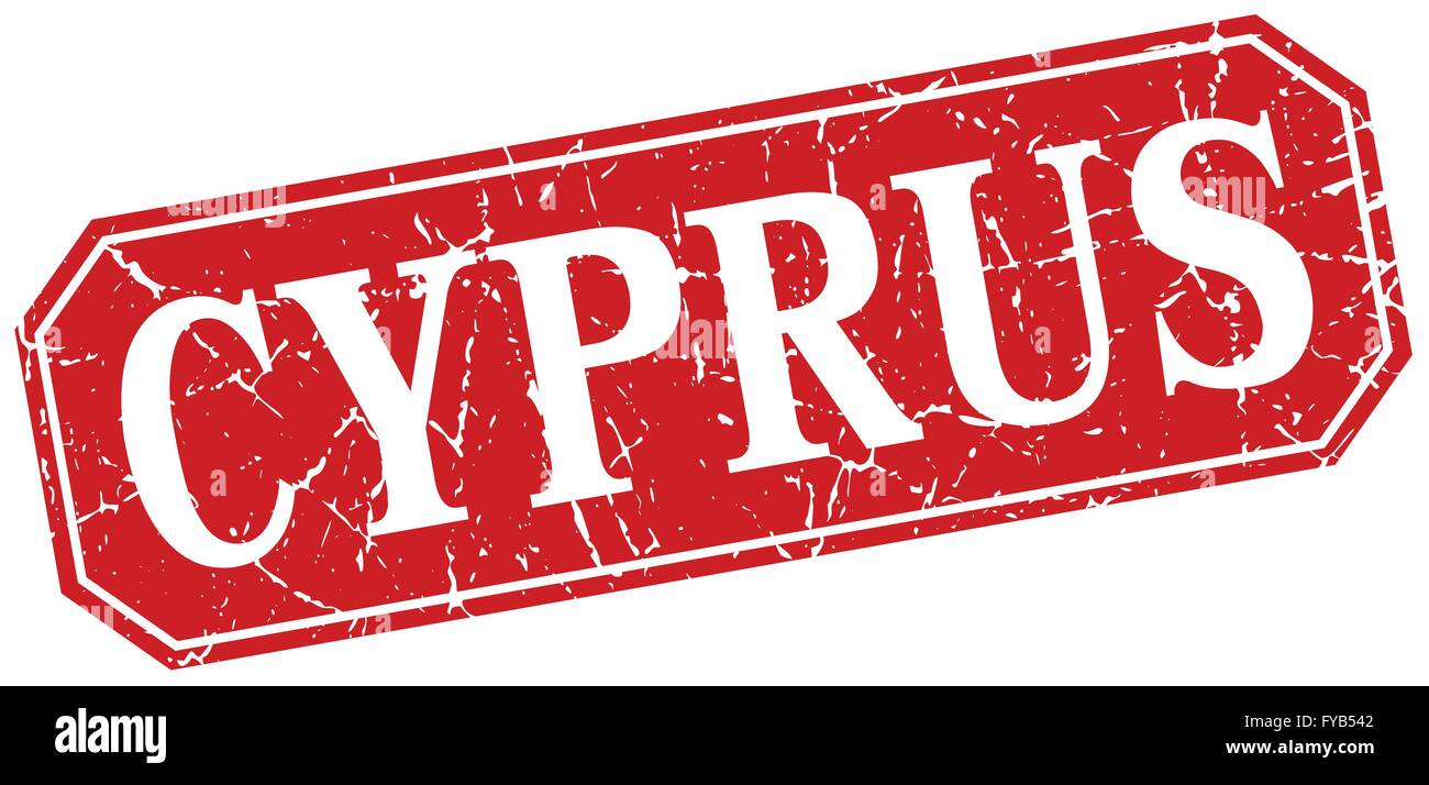 Cyprus red square grunge retro style sign Stock Vector Image & Art - Alamy
