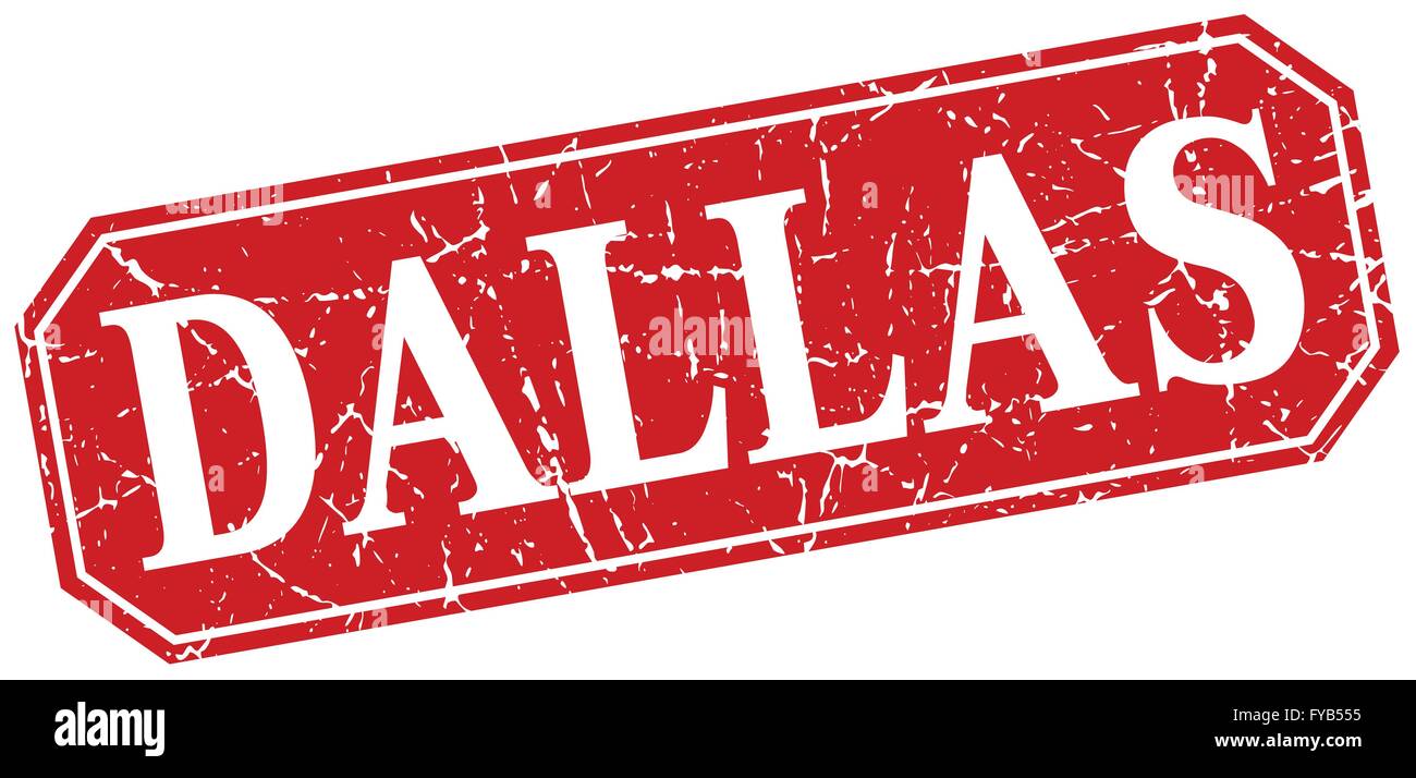 Dallas red square grunge retro style sign Stock Vector Image & Art - Alamy