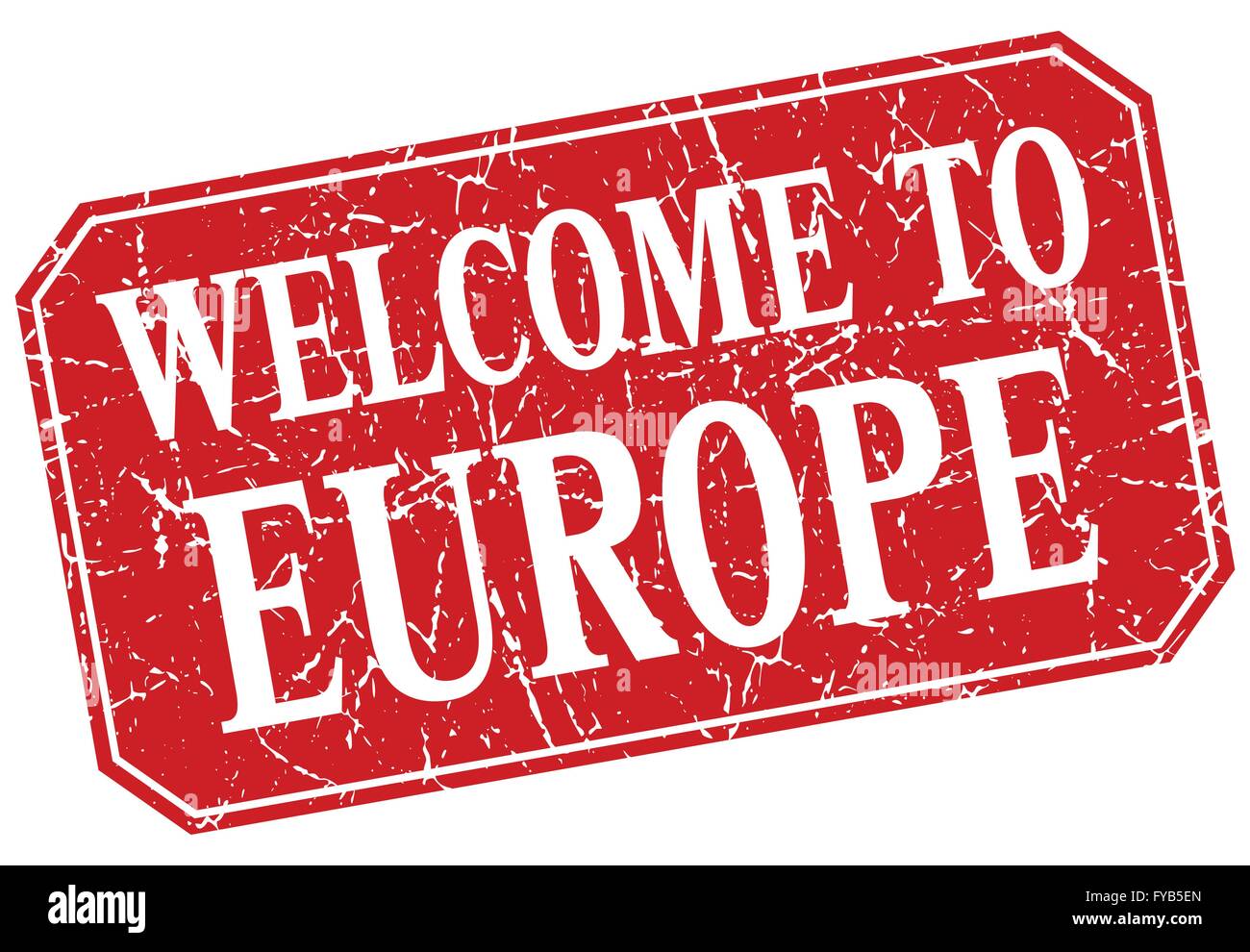 welcome to europe red square grunge stamp Stock Vector Image & Art - Alamy