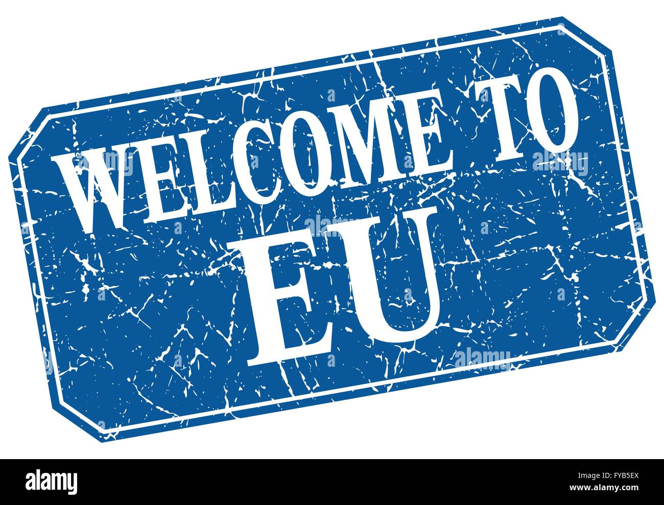 Welcome to the eu sign Stock Vector Images - Alamy