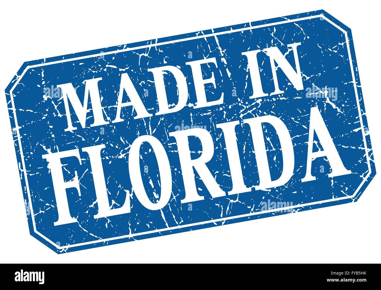 made in Florida blue square grunge stamp Stock Vector Image & Art - Alamy