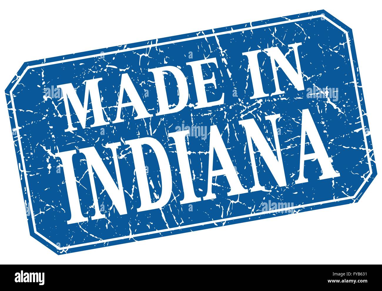 made in Indiana blue square grunge stamp Stock Vector Image & Art - Alamy