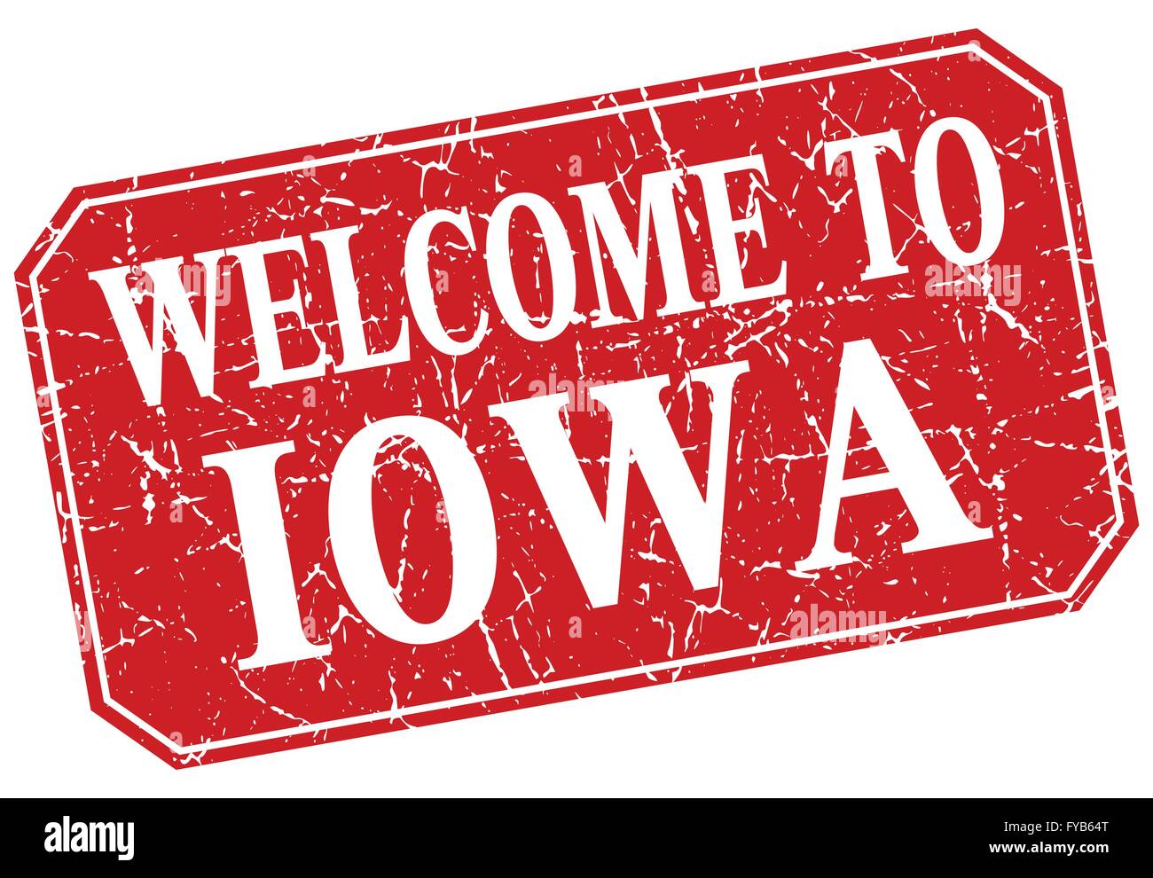 welcome to Iowa red square grunge stamp Stock Vector Image & Art - Alamy