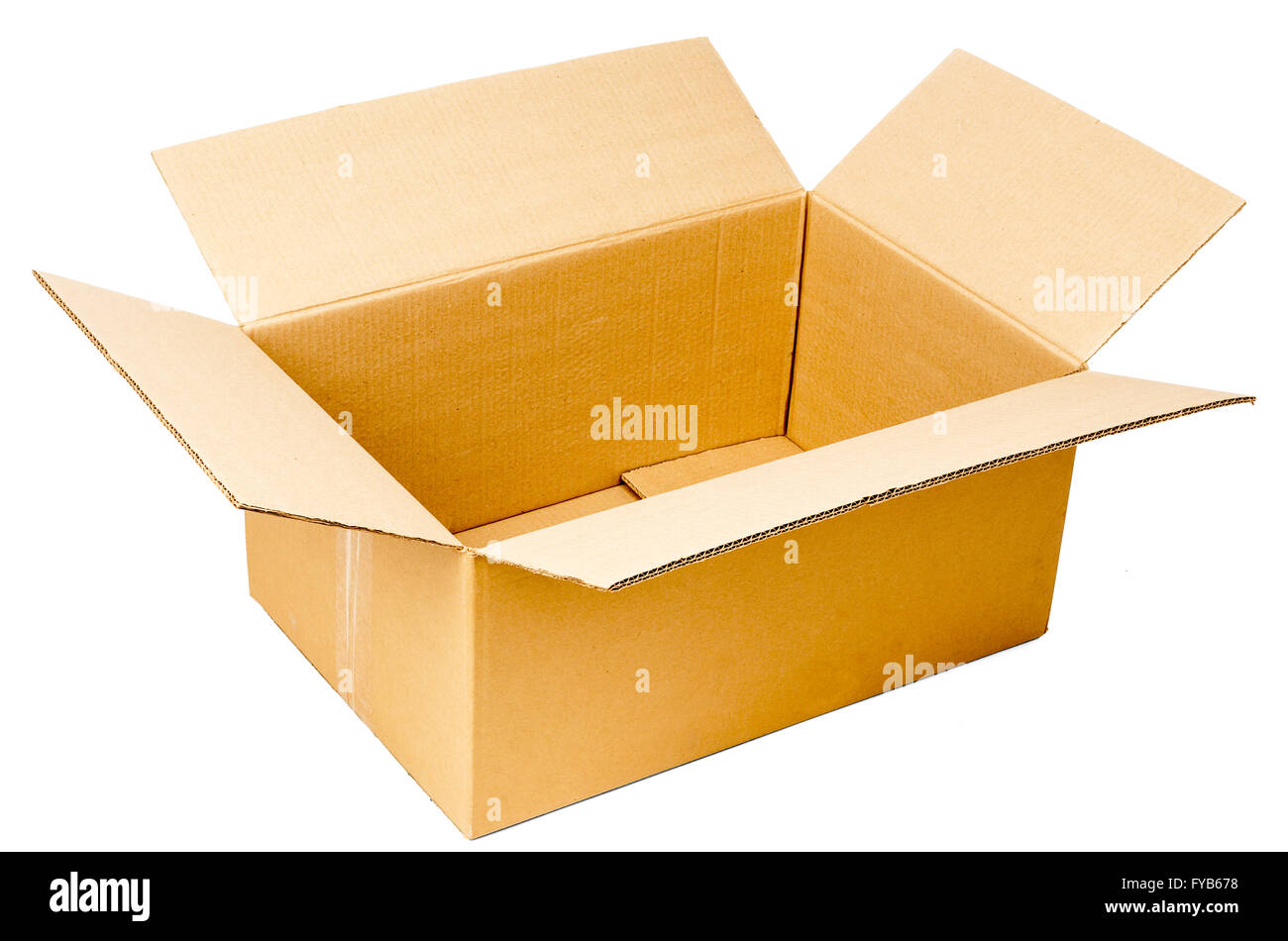 Opened cardboard box Stock Photo - Alamy