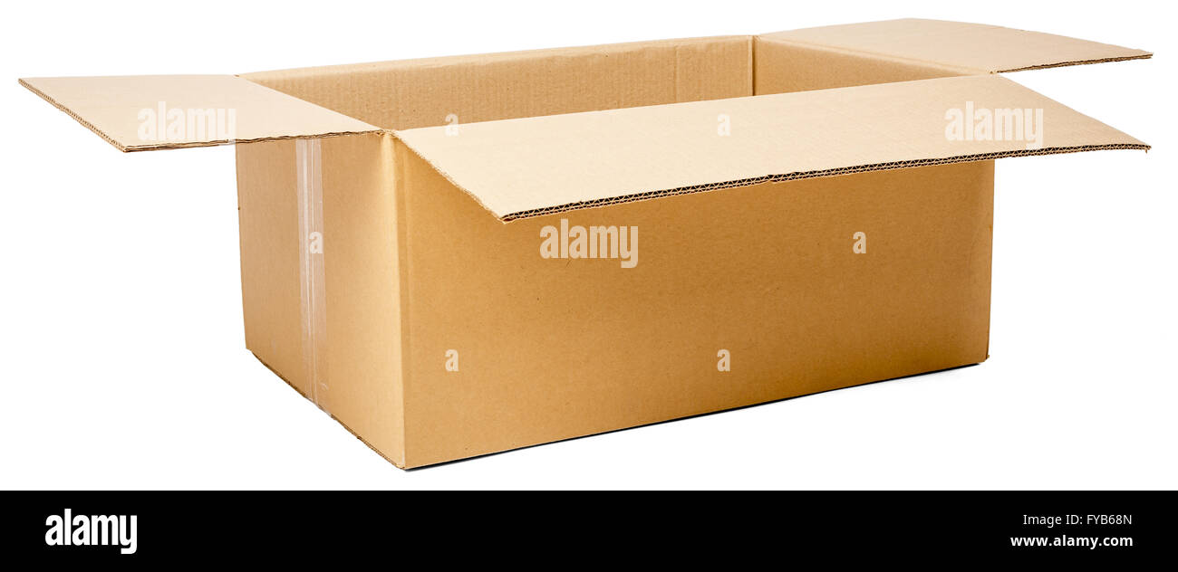 Opened cardboard box Stock Photo - Alamy