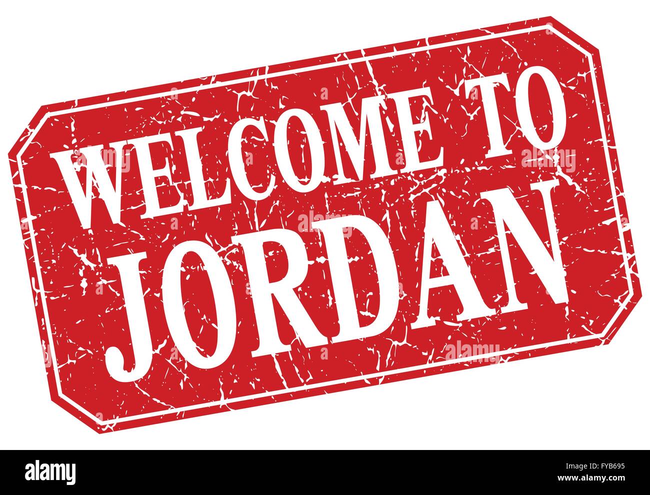 welcome to Jordan red square grunge stamp Stock Vector Image & Art - Alamy