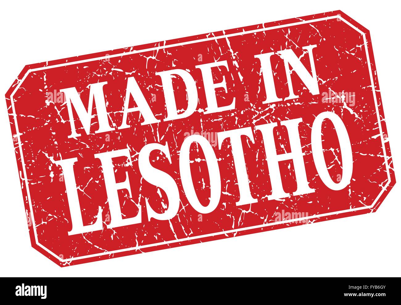 made in Lesotho red square grunge stamp Stock Vector Image & Art - Alamy