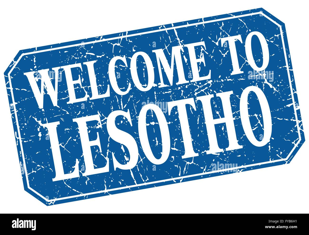 welcome to Lesotho blue square grunge stamp Stock Vector Image & Art ...