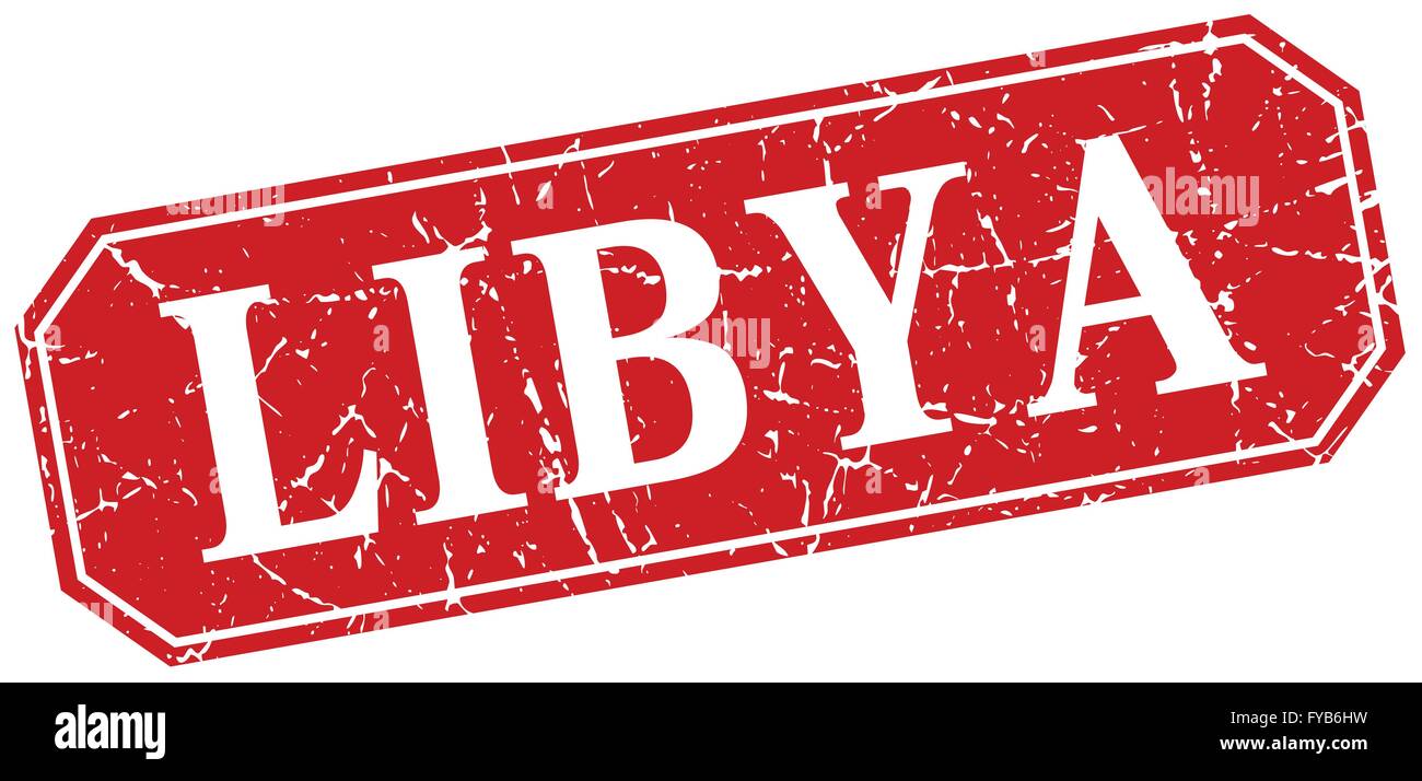 Libya red square grunge retro style sign Stock Vector Image & Art - Alamy