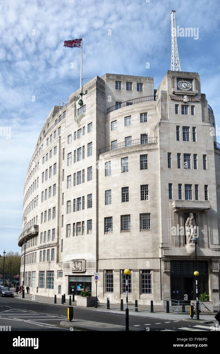 Broadcasting House, London, UK. Headquarters of the BBC, completed in ...