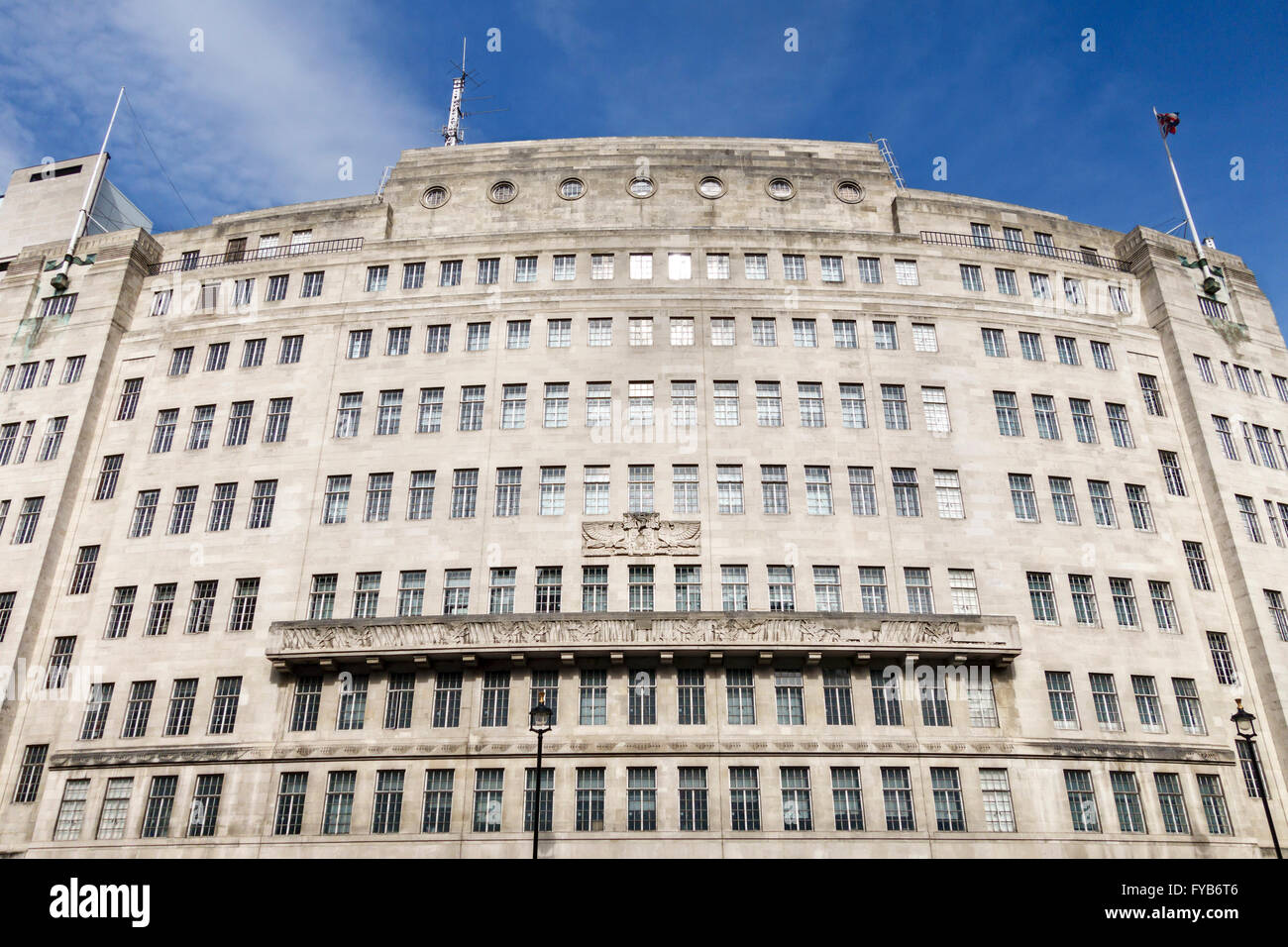 Broadcasting House, London, UK. Headquarters of the BBC, completed in ...