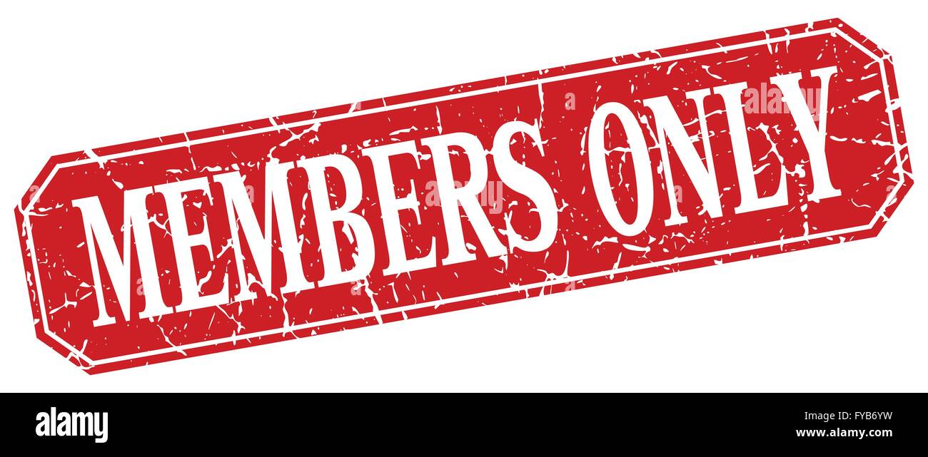 Members only square stamp hi-res stock photography and images - Alamy