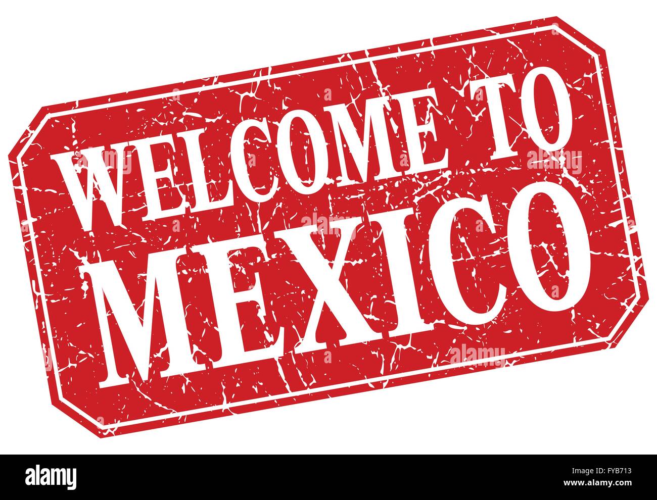 Welcome mexico stamp Stock Vector Images - Alamy