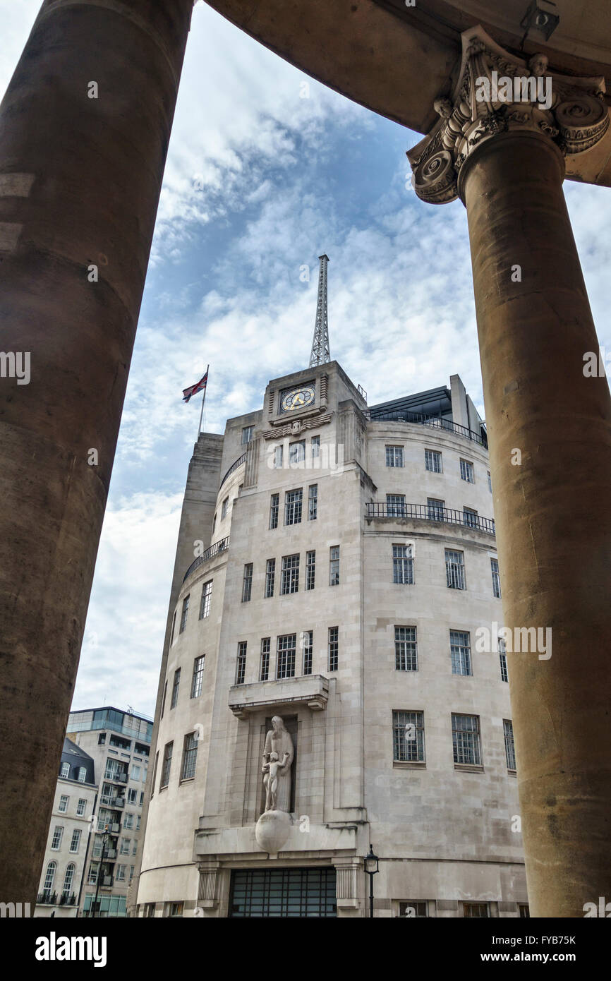Broadcasting House, London, UK. The Art Deco headquarters of the BBC ...