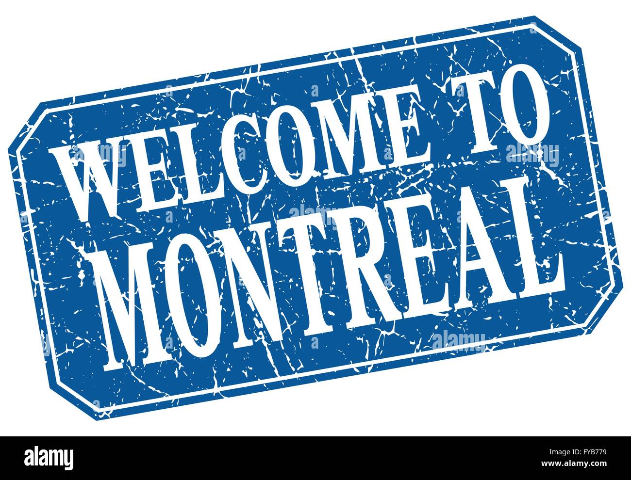welcome to Montreal blue square grunge stamp Stock Vector Image & Art ...