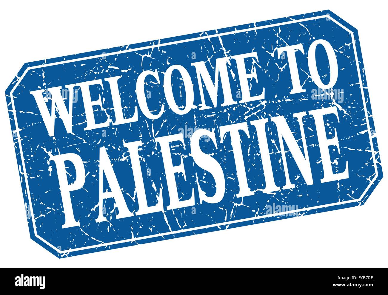 welcome to Palestine blue square grunge stamp Stock Vector Image & Art ...