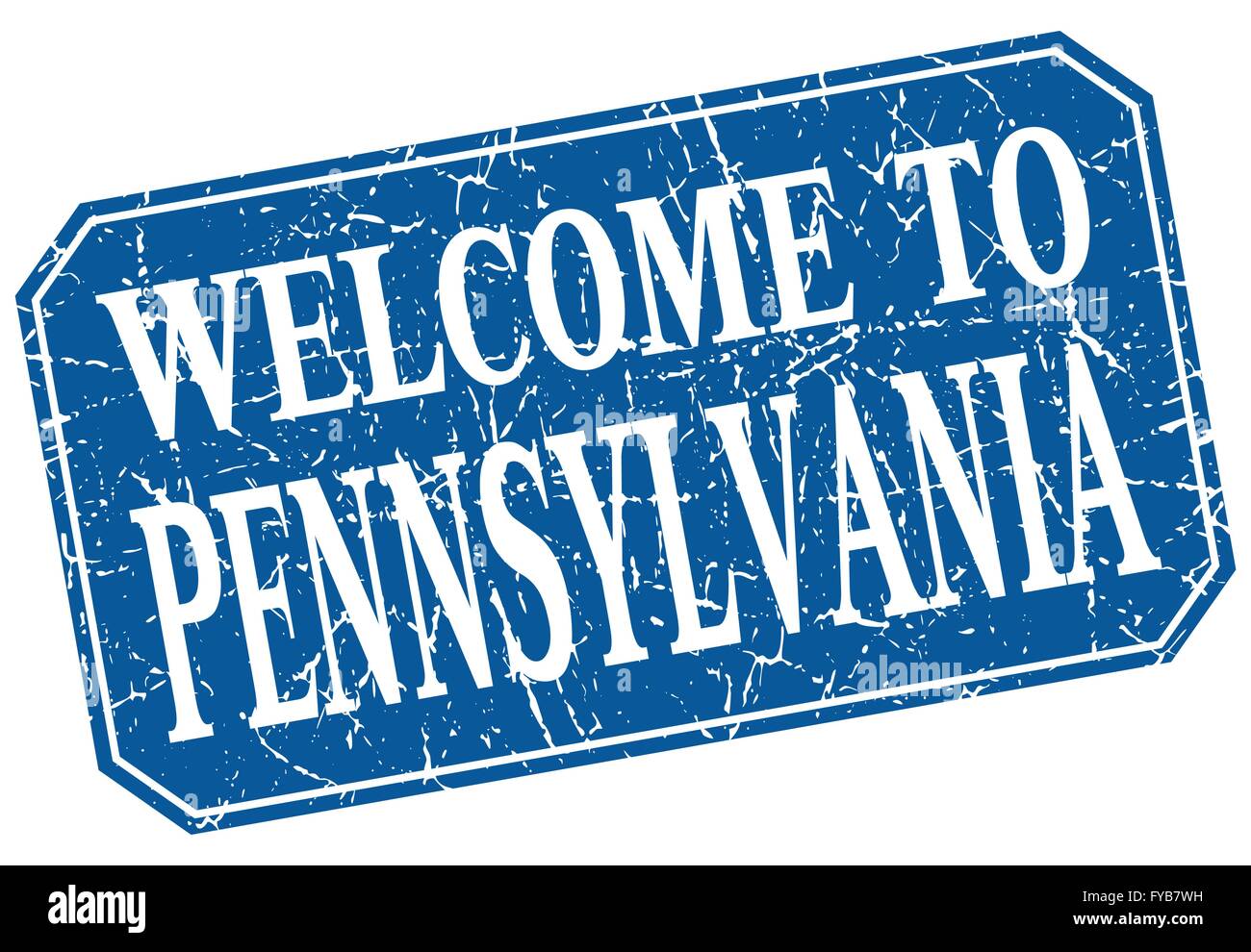 welcome to Pennsylvania blue square grunge stamp Stock Vector Image ...